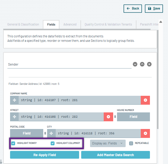 Configure Highlighting